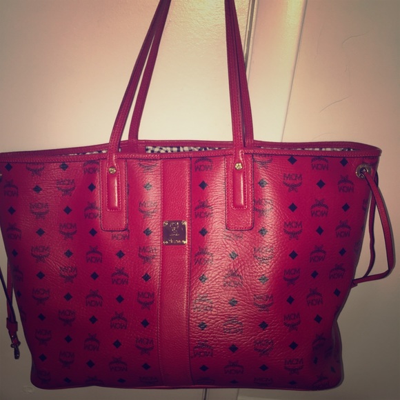 MCM | Bags | Red Large Mcm Liz Reversible Tote | Poshmark